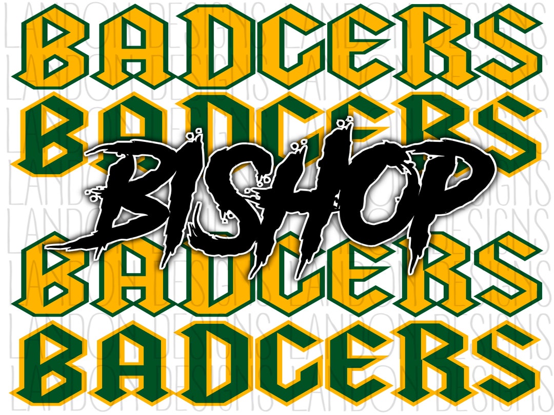 Bishop Badgers PNG Green Yellow Badger Pride - Etsy