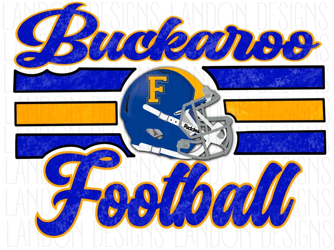 Freer Buckaroos PNG Helmet Blue Yellow Friday Night - Etsy