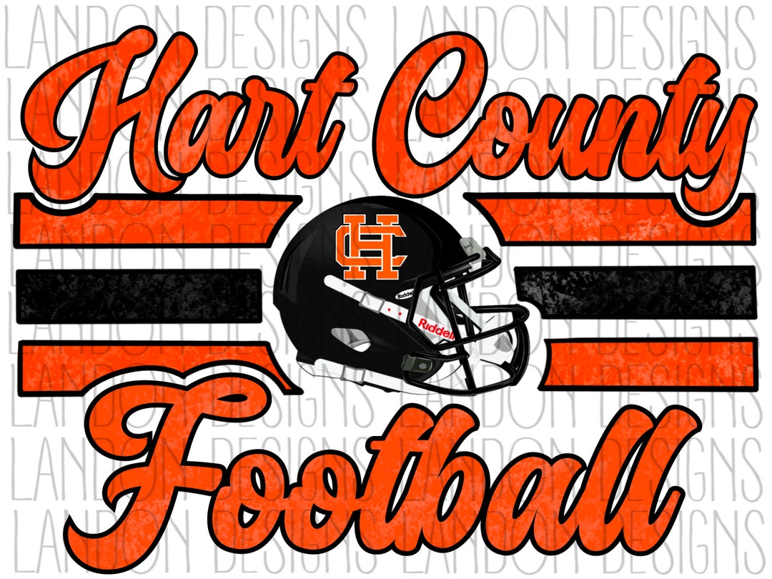 Bulldogs PNG Orange Black Hart County Helmet - Etsy
