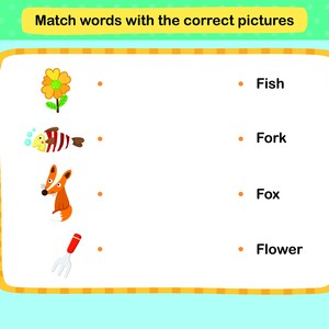 26 Matching Words Activity Worksheets|education|school Printable With ...