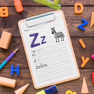 26 Alphabet Tracing Worksheets. ABC Letters Printable Practice Sheets ...