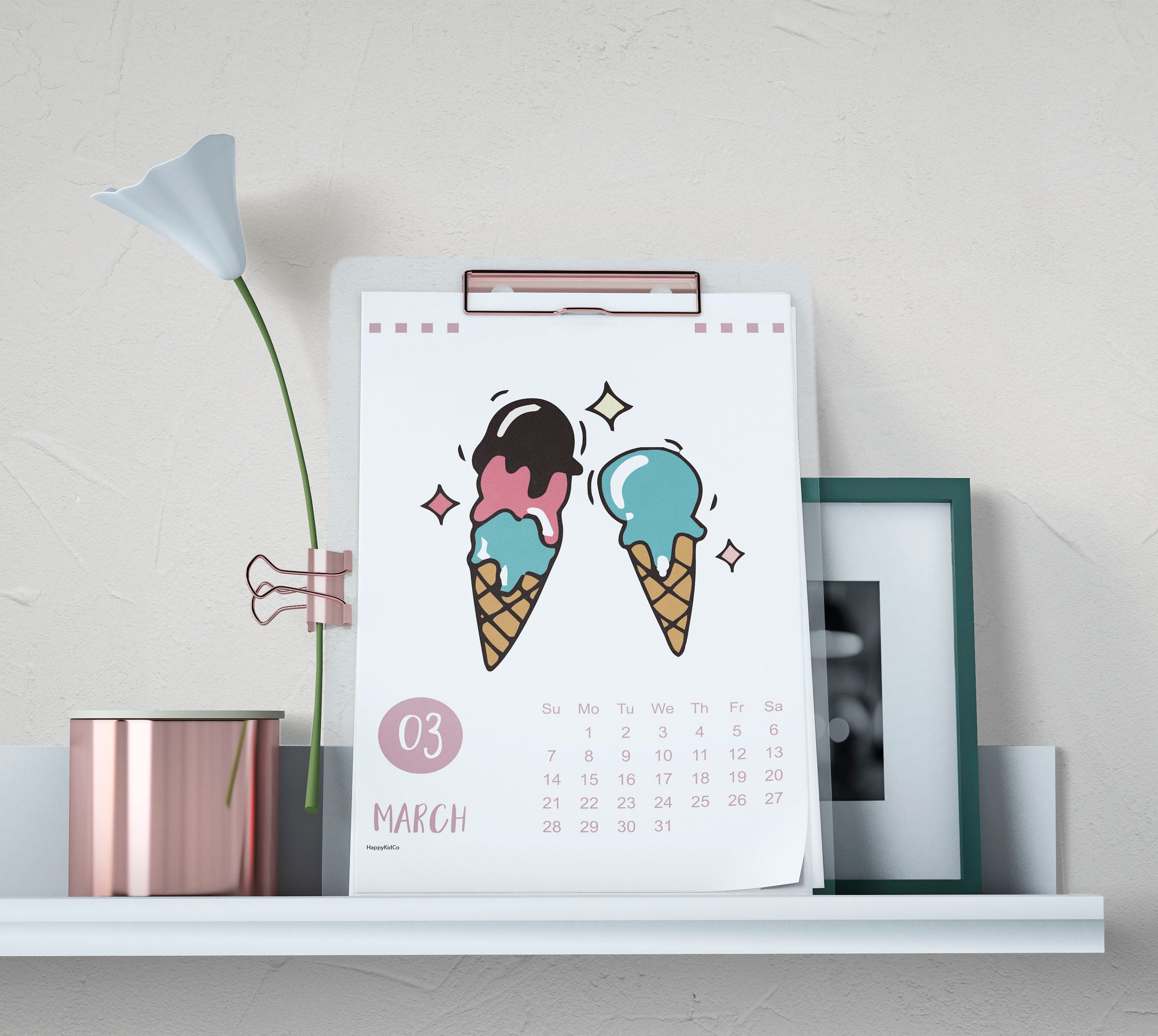 Printable Cute Unicorn Calendar 2021 Calendar for Planner - Etsy