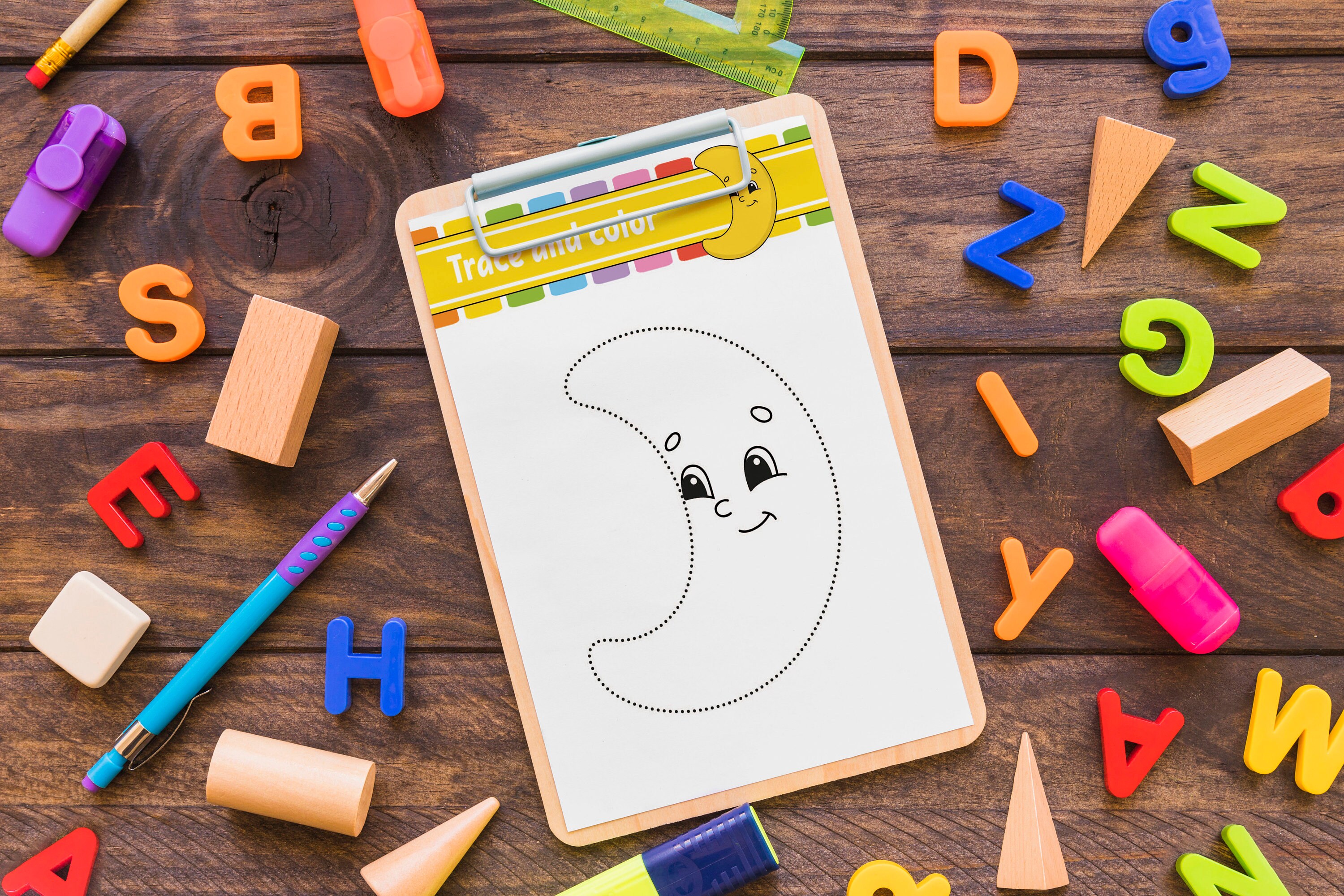 10 Printable Illustration Worksheets for Children Color and Trace Home ...