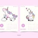 Printable Cute Unicorn Calendar 2021 Calendar for Planner Calendar ...