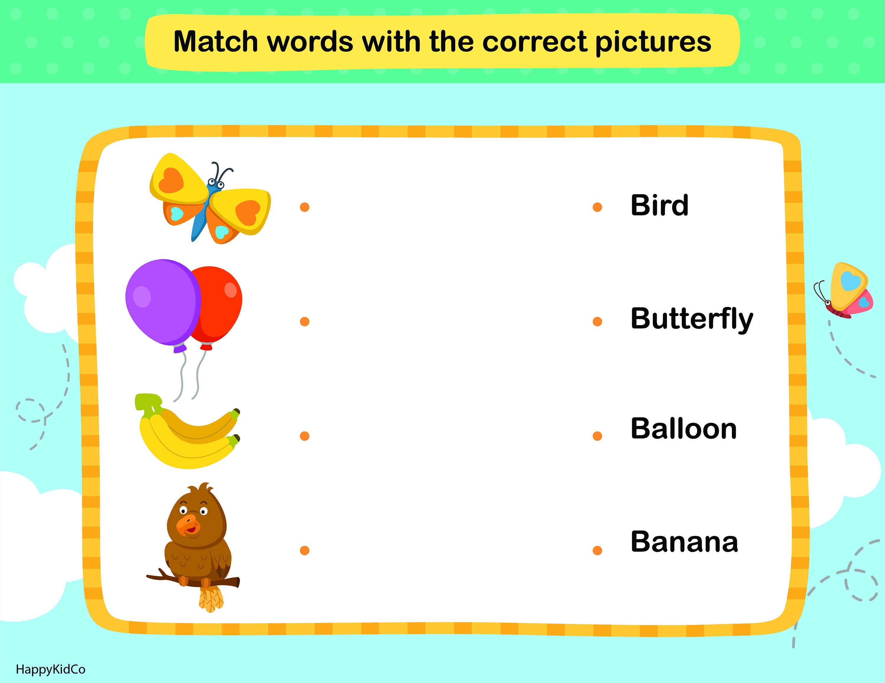 26 Matching Words Activity Worksheets|education|school Printable With ...