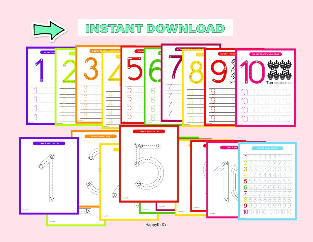 21 Number(1-10) Worksheets. Numbers 1-10 Printable Practice Sheets ...