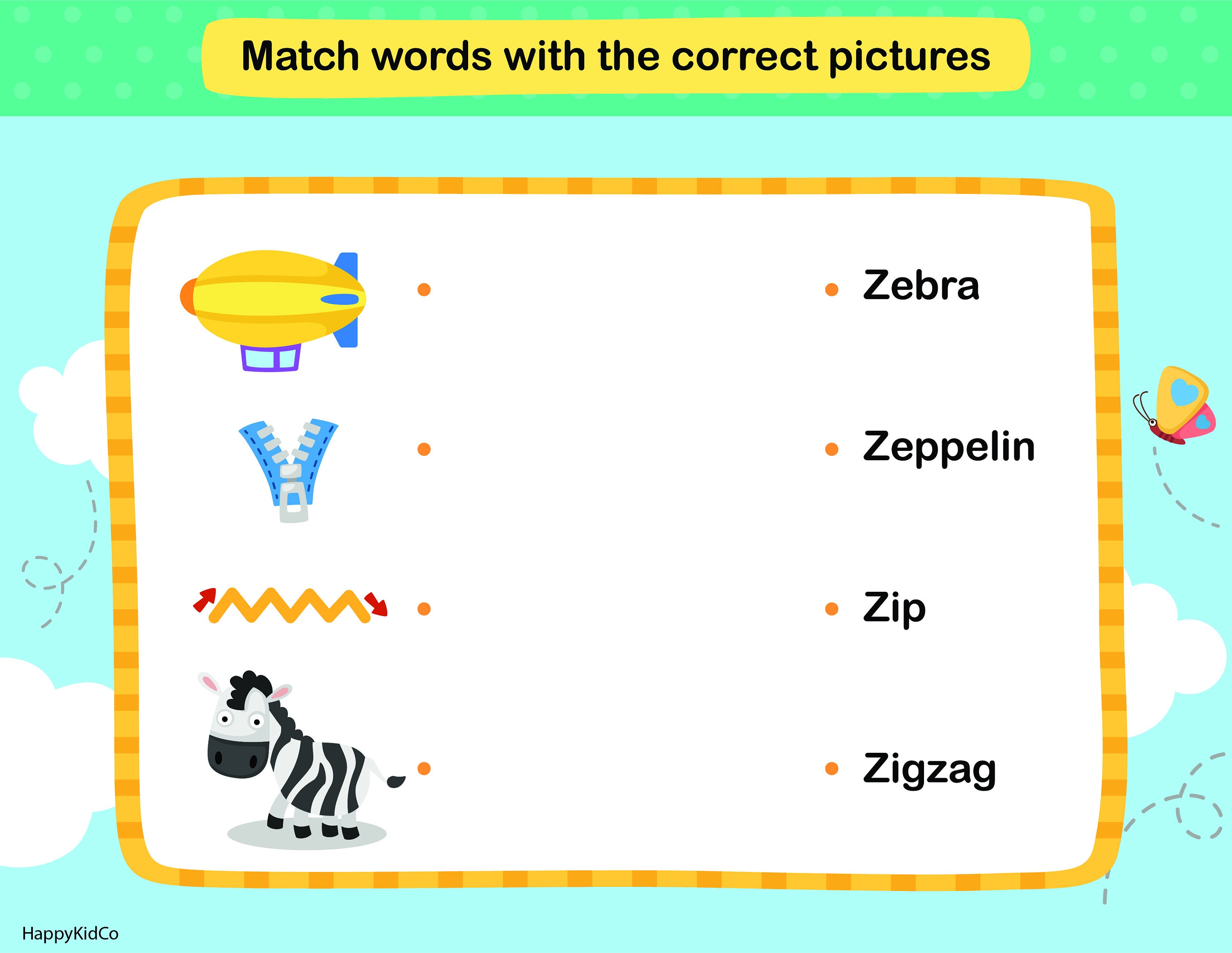 26 Matching Words Activity Worksheets|education|school Printable With ...