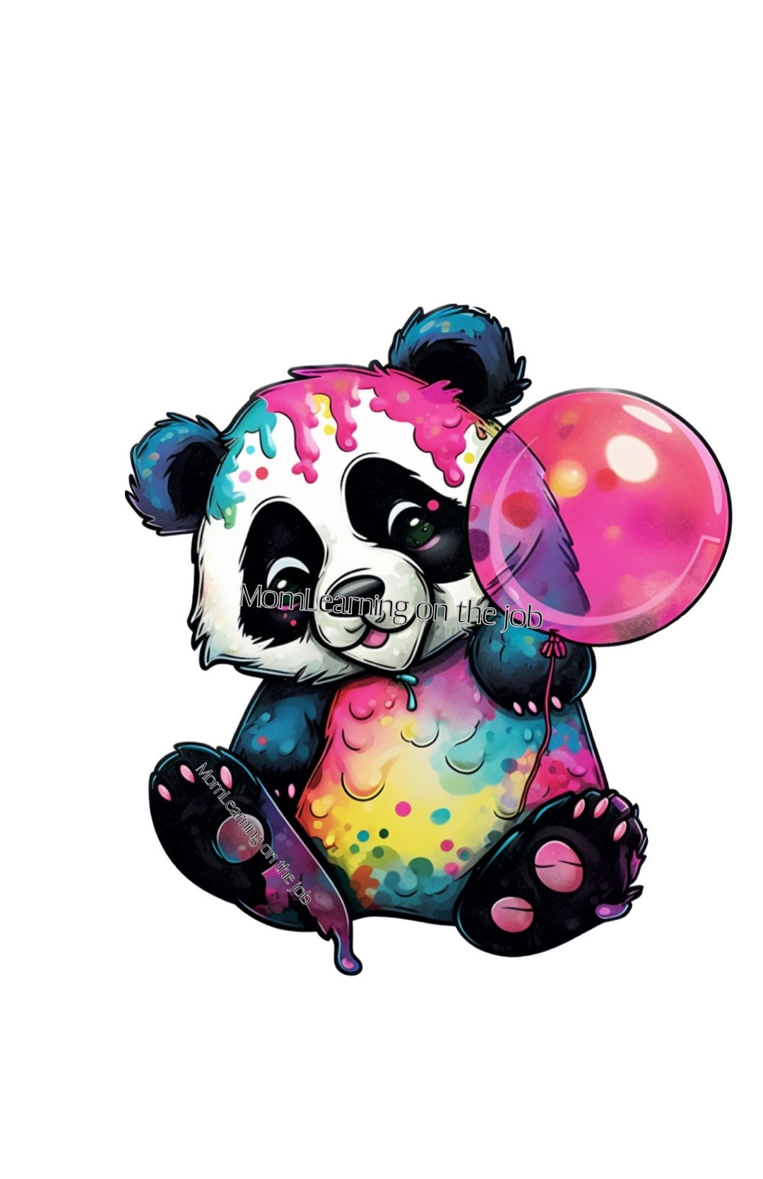 DIGITAL DOWNLOAD Panda Lisa Frank Inspired - Etsy