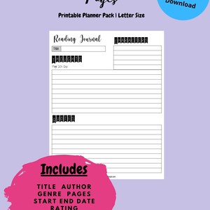 Book Review Tracker | Reading Log | Book Review | Book Log | Journal ...