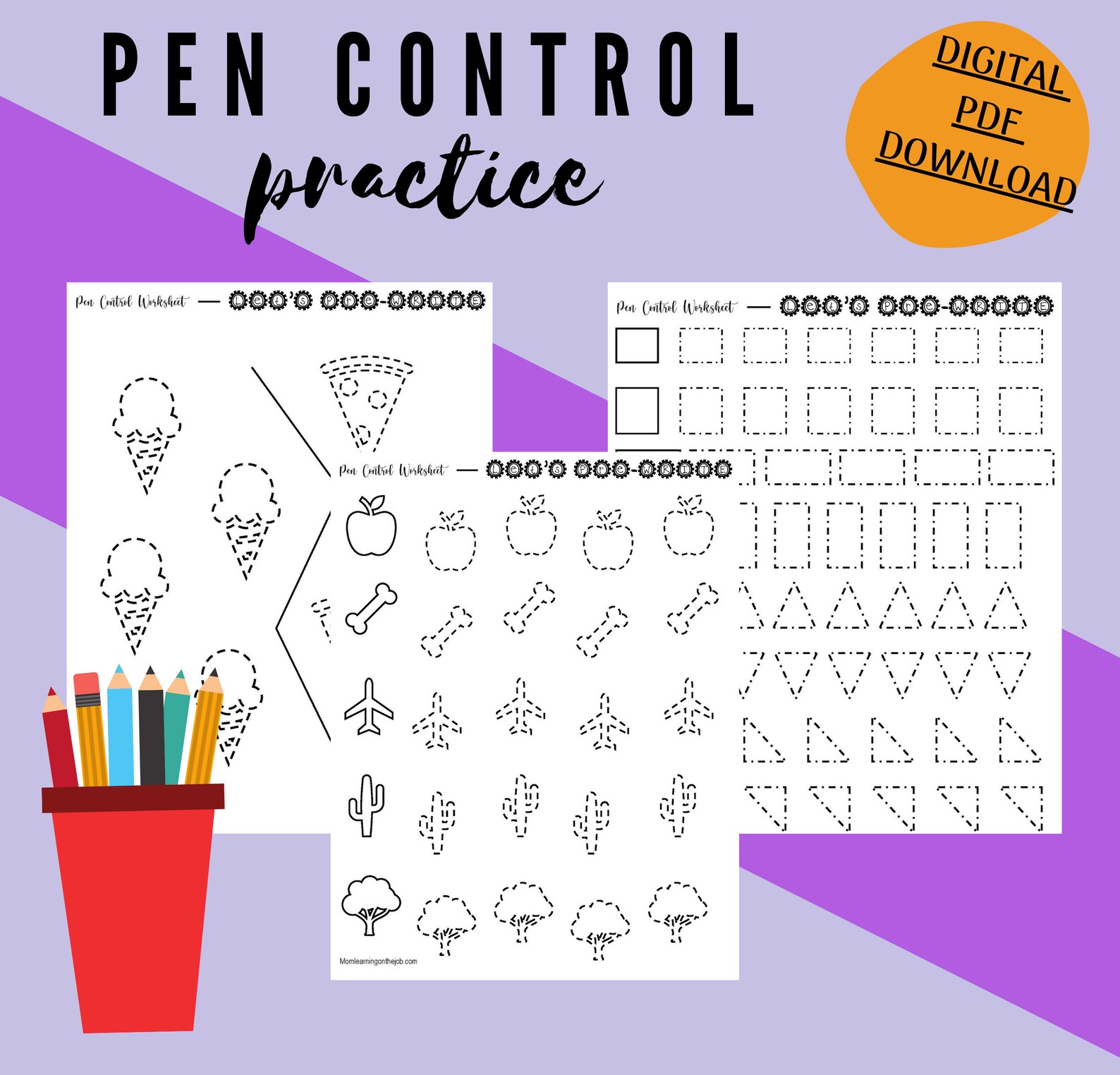 Pre-writting Skills Worksheets, Tracing Worksheets, Preschool ...