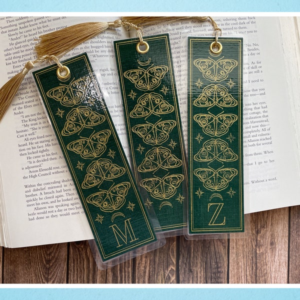 Monogrammed Bookmark - Etsy