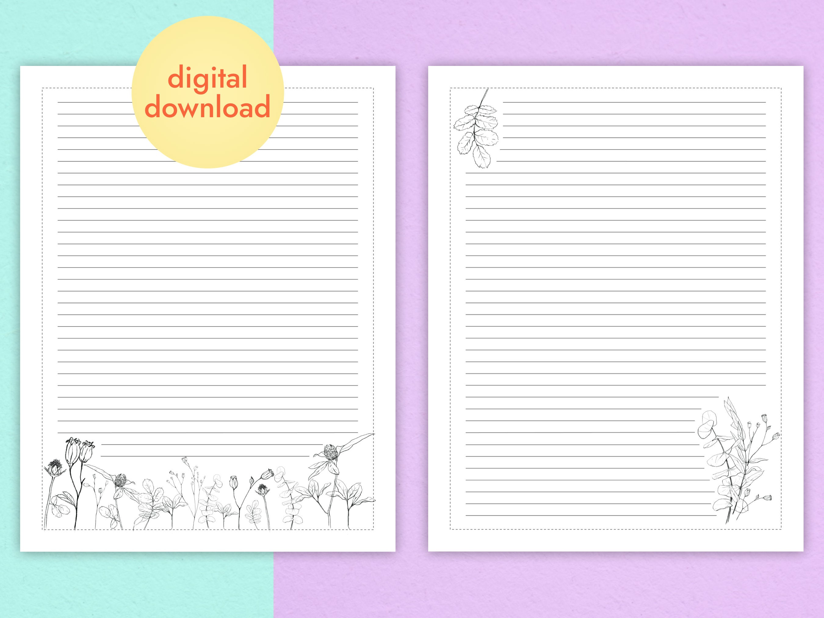 Cute Printable Notebook Paper