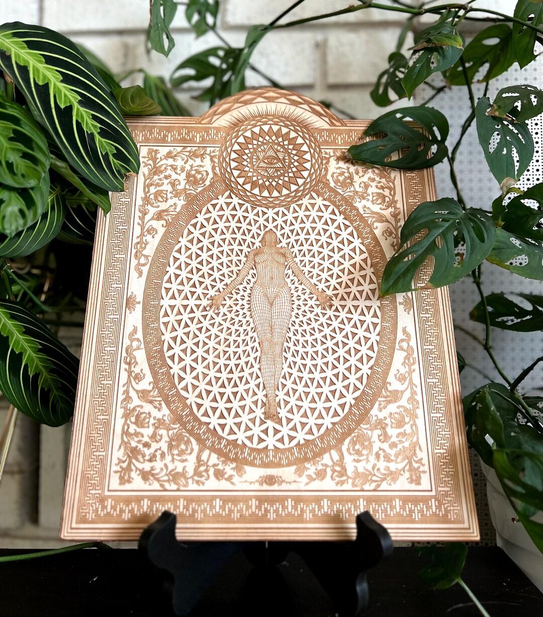 Engraved Wall Art -divine Mother Awakens- Spiritual Awakening Sacred ...