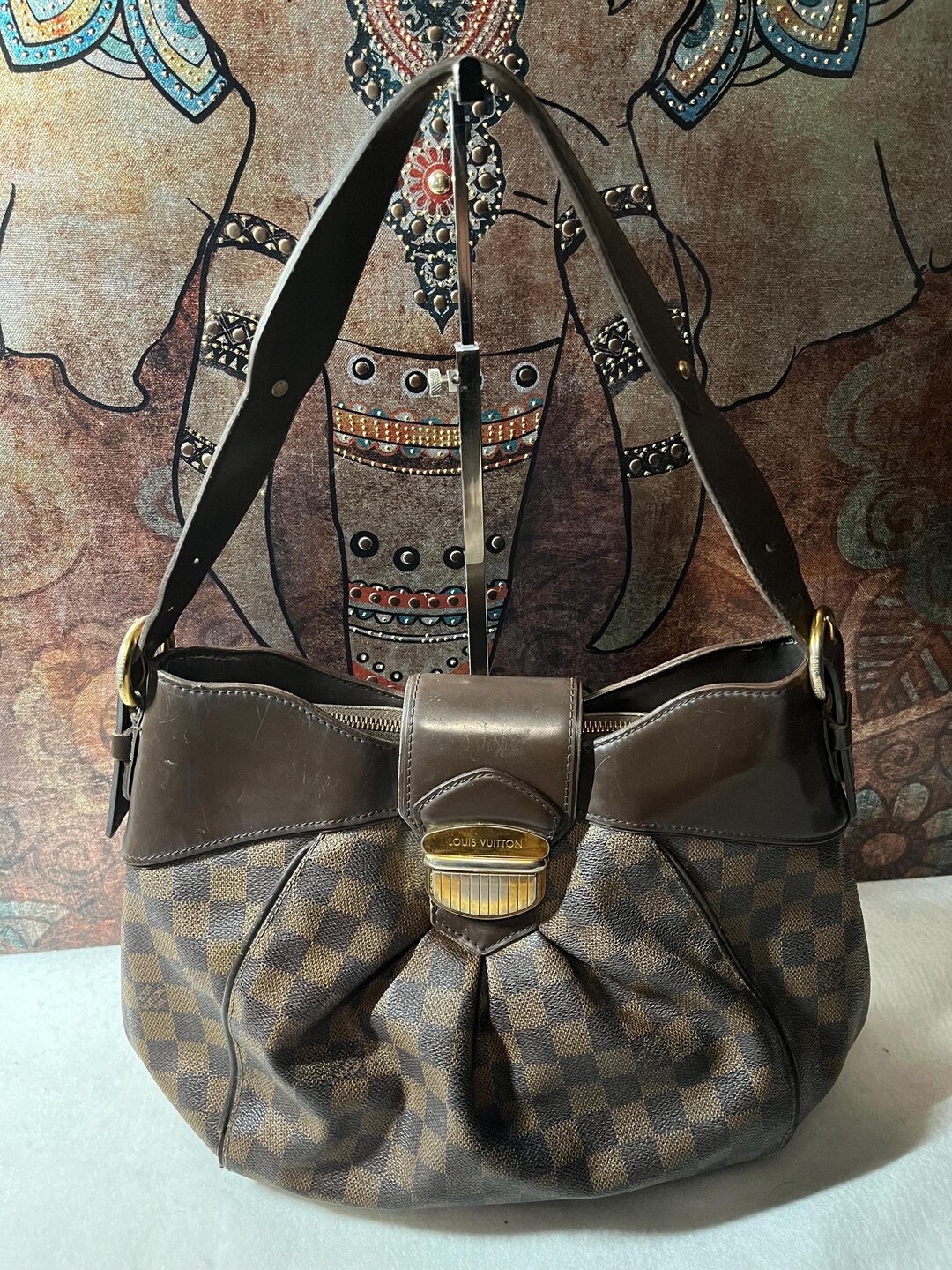 Clearance!!authentic Louis Vuitton Damier Ebene Sistina PM - Etsy