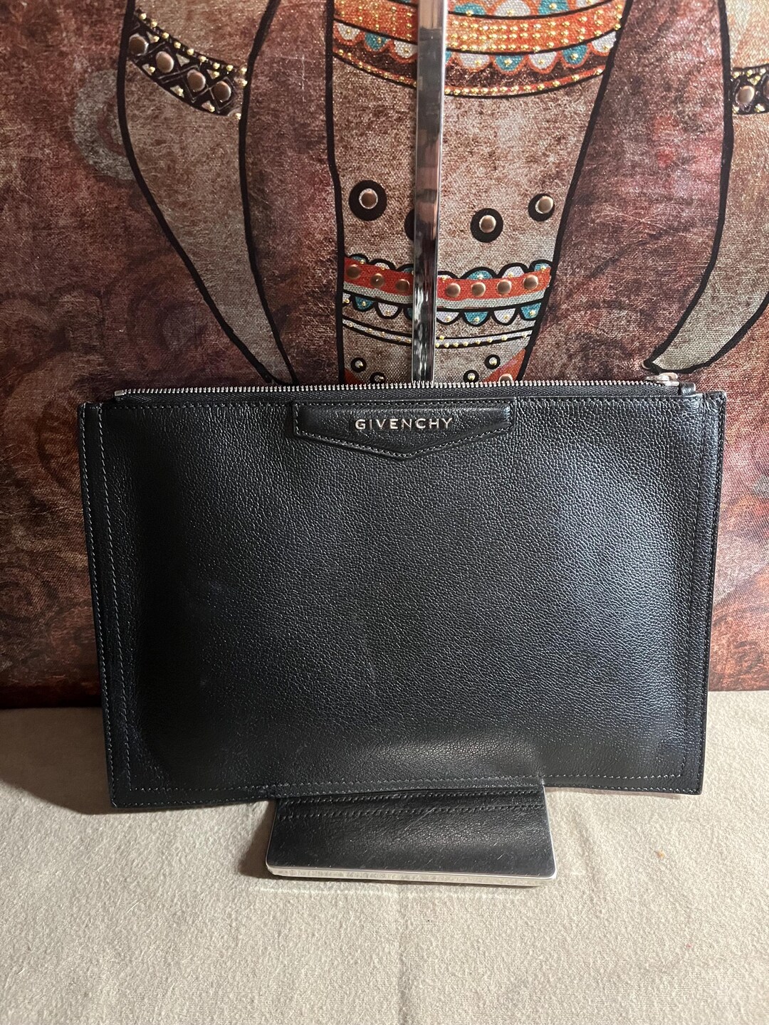 Vintage Authentic Sugar Goatskin Large Antigona Pouch Black - Etsy
