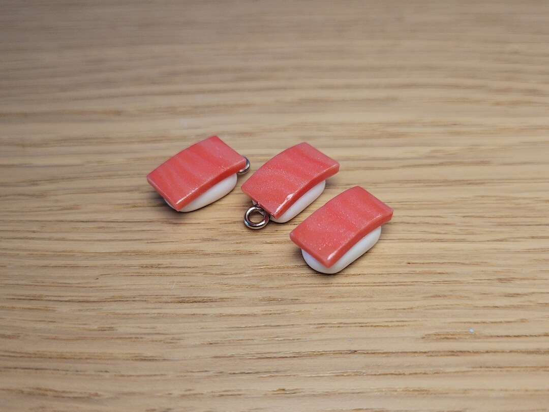 Tiny Tuna Sushi Cute Polymer Clay Charm - Etsy
