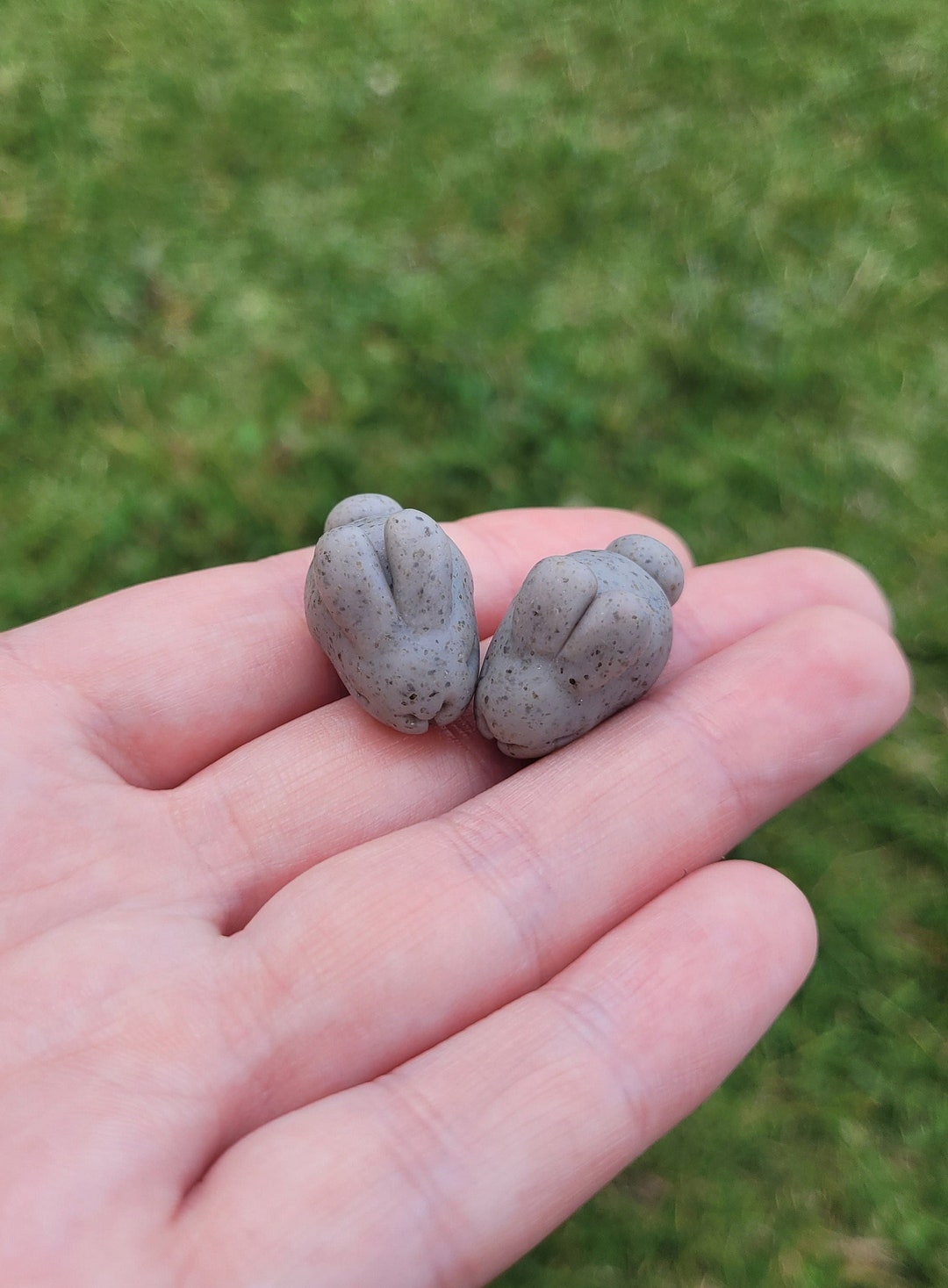 Mini Stone Bunny Cute Polymer Clay Figurine - Etsy