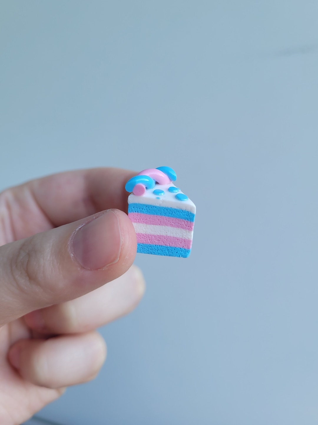 Trans Flag Cake Cute Polymer Clay Charm - Etsy