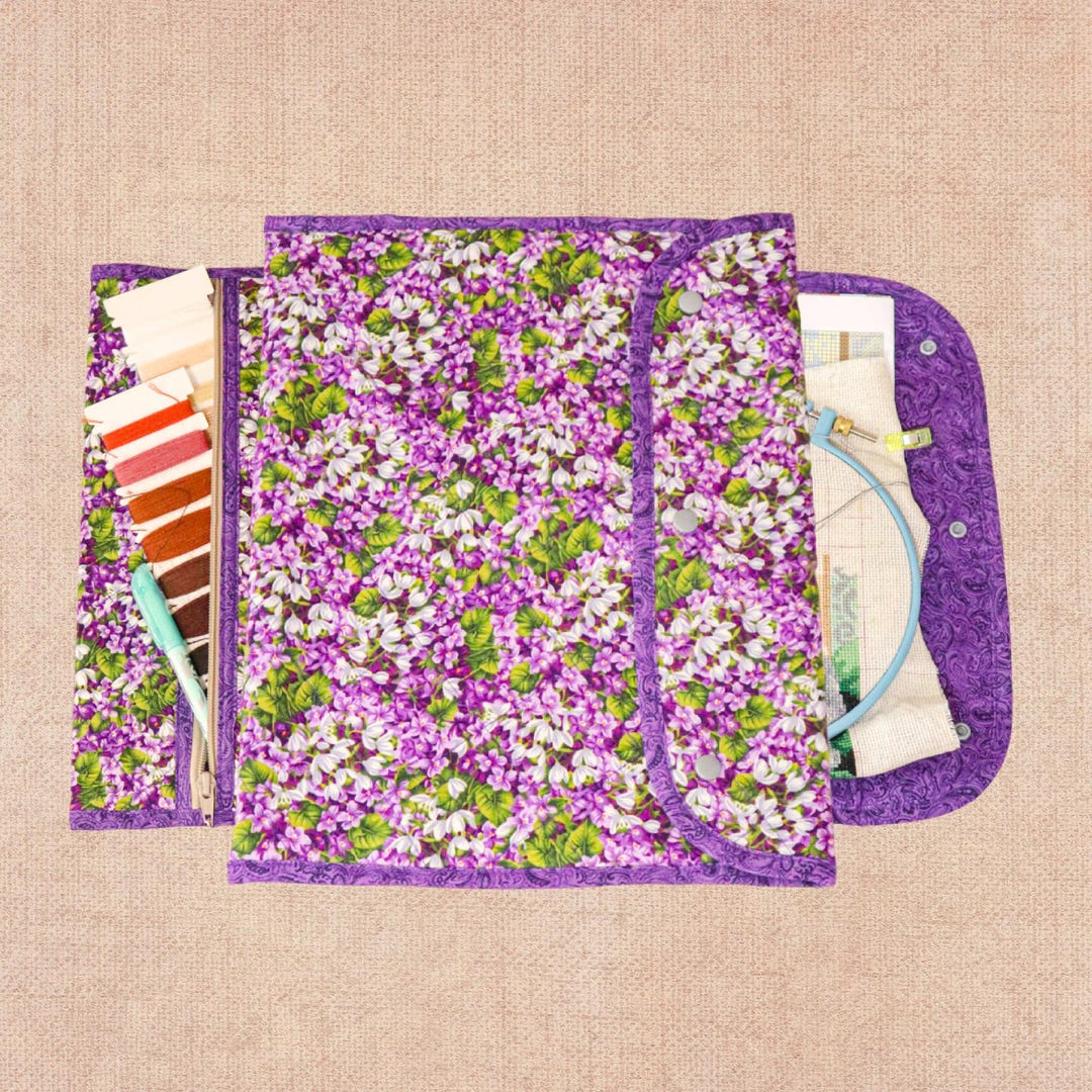 Lucy Cross-stitch Storage Folder Bag | Unique Exclusive Design by ...