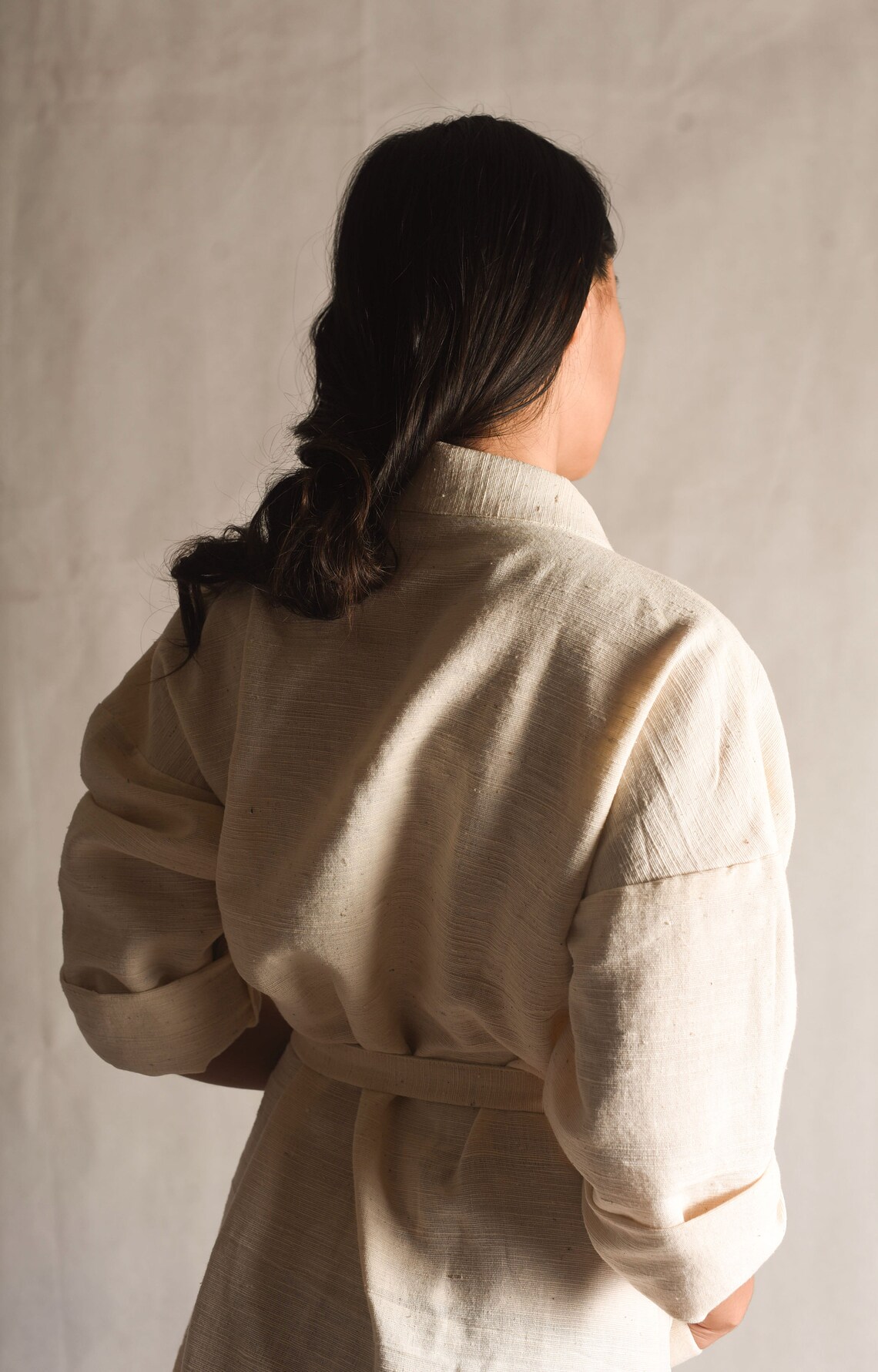 Organic Cotton Bathrobe, Naturally Dyed - Etsy