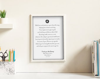 Personalized Class Gift for Teacher. Graduation Teacher - Etsy