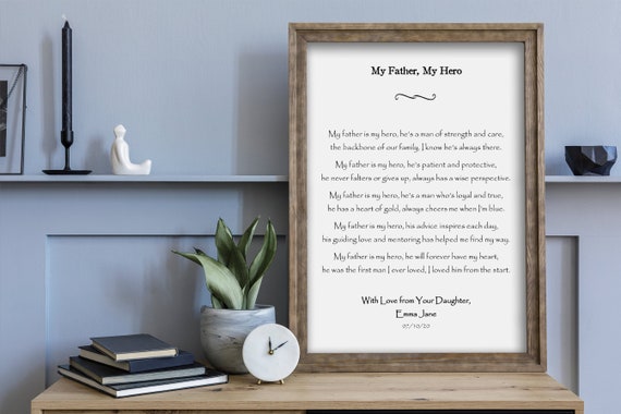 Personalized Dad Poem Father's Day Gift Father of the - Etsy
