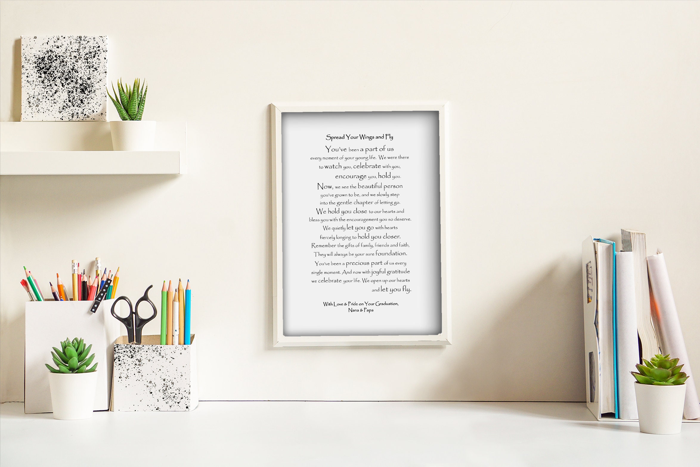 Personalized Graduation Poem Art Print - Printable Digital Download ...