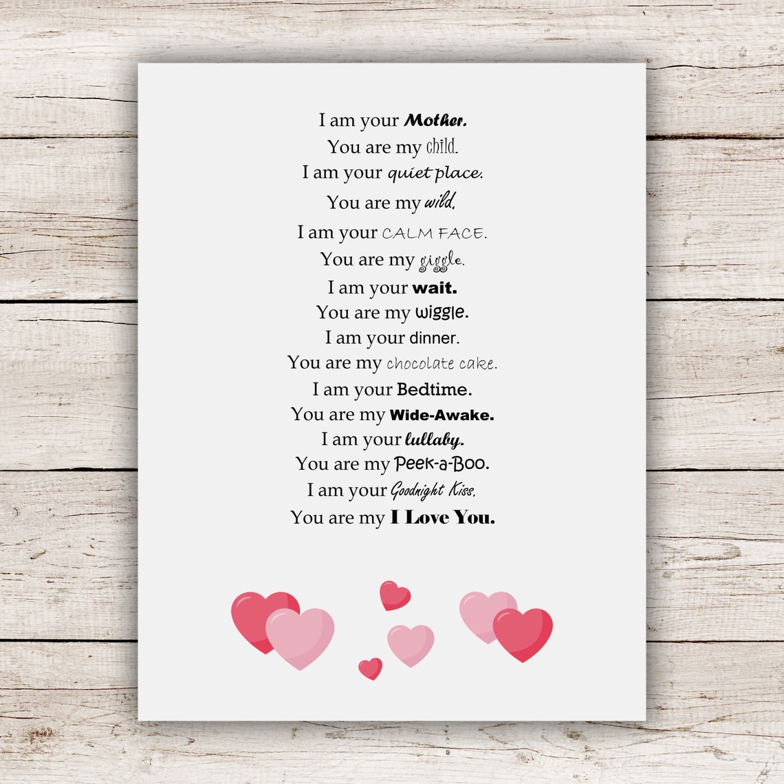 Instant Download - Poem for Baby From Mom - New Mom Gift - Nursery ...