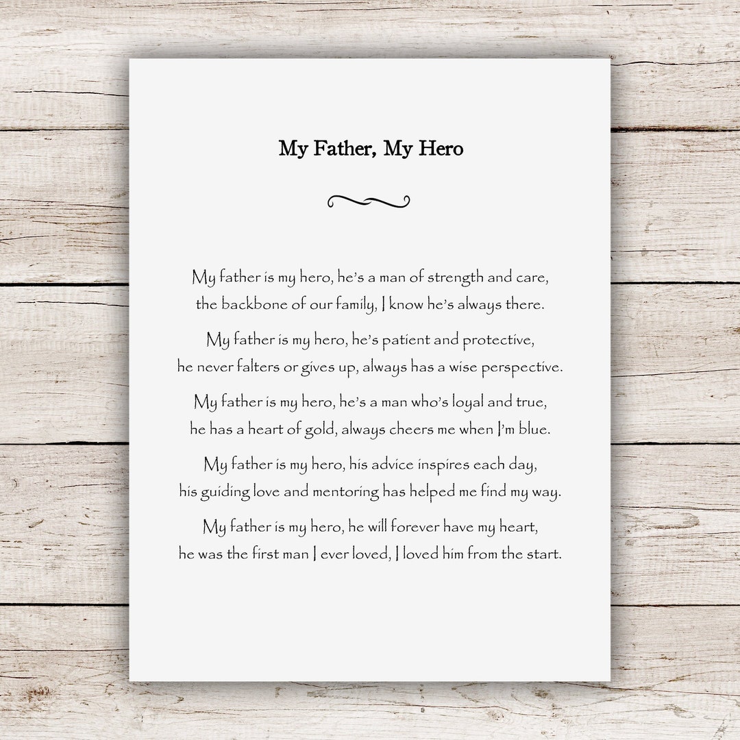 Instant Download - Father of the Bride Wedding Gift - Poem for Dad ...