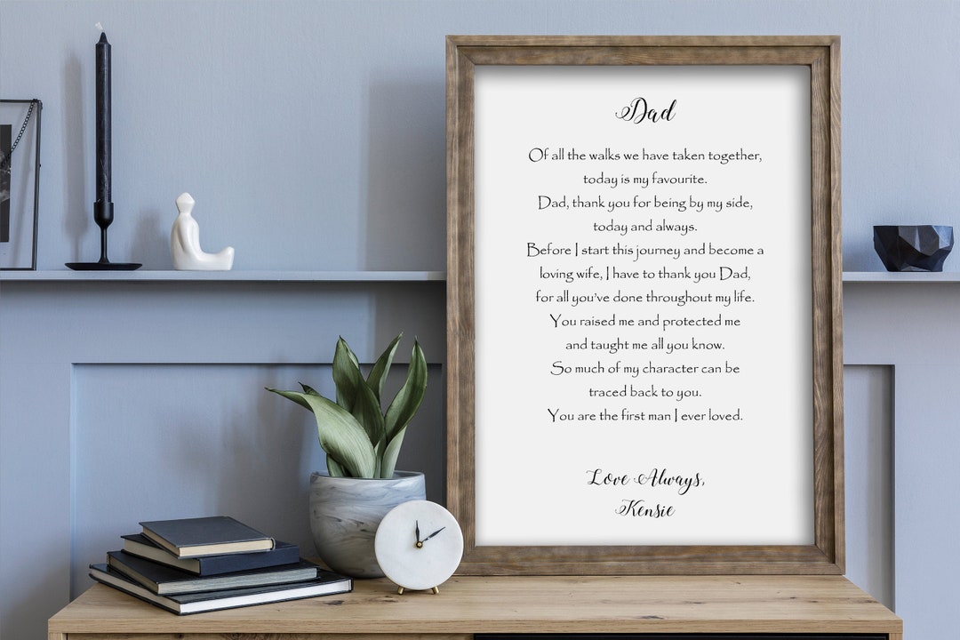 Personalized Father of the Bride Gift - Wedding Thank You Gift for Dad ...