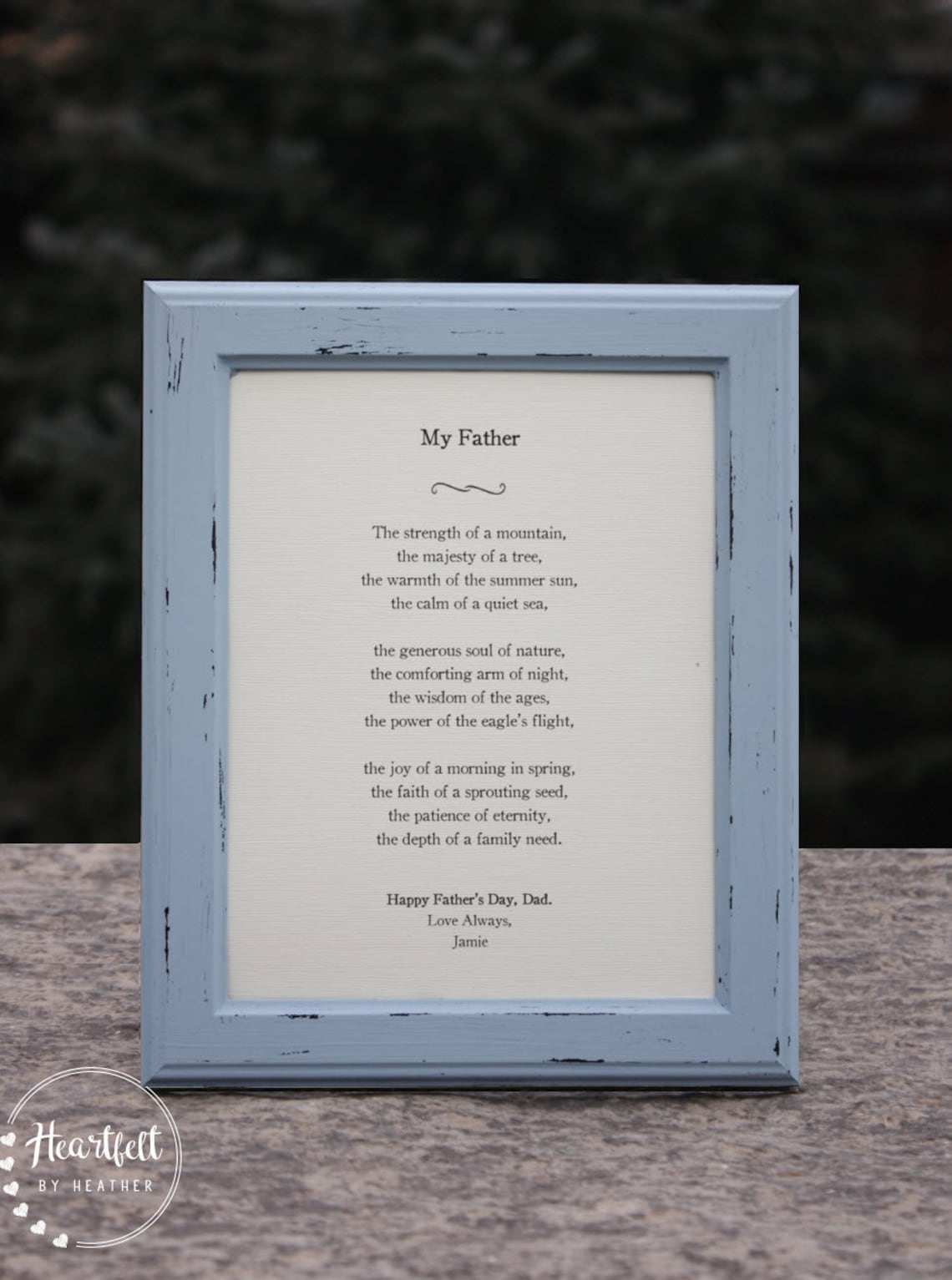 My Father My Hero Printable Poem for Dad - Digital Download Father's ...