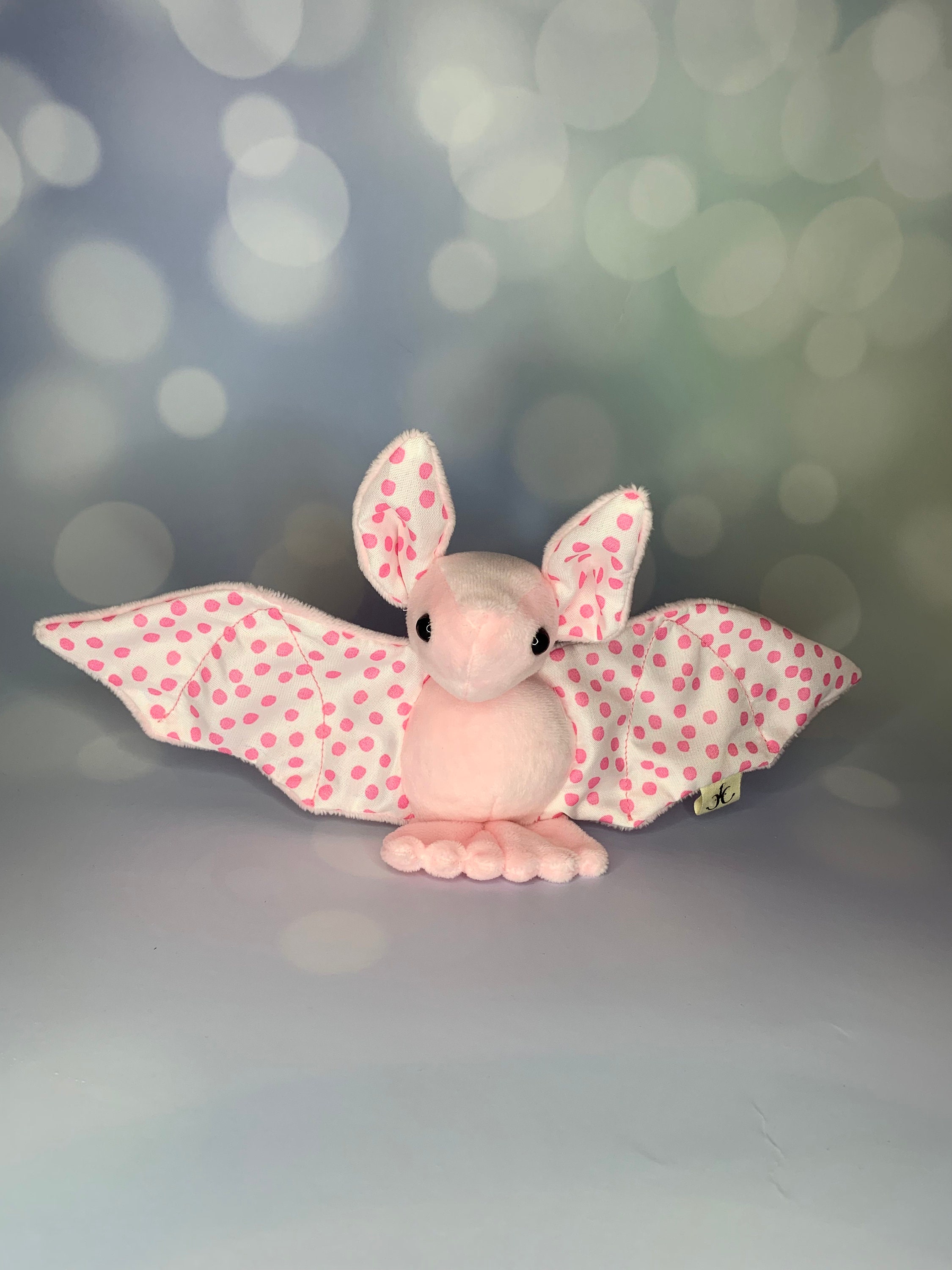 Cute Pink Bat, Handmade Plushie, Stuffed Animal, Toy, Collectible ...