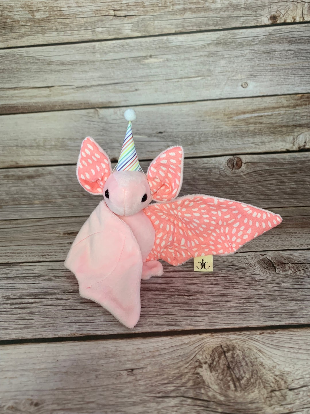 Cute Pink Bat, Handmade Plushie, Stuffed Animal, Toy, Collectible ...