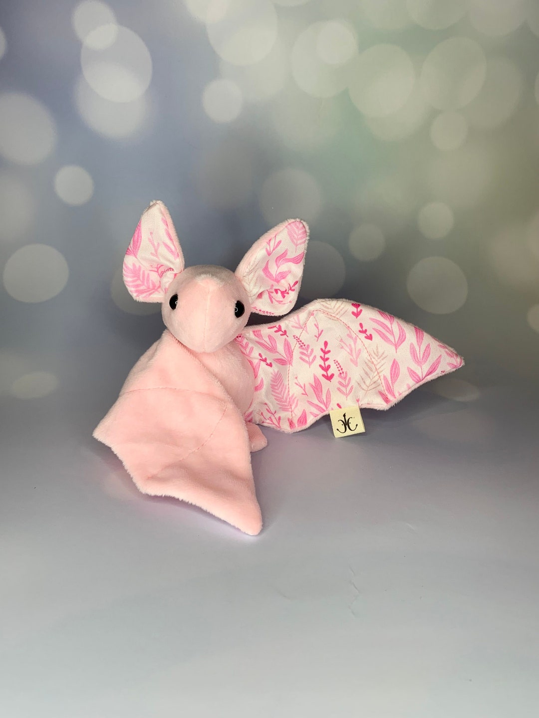 Cute Pink Bat, Handmade Plushie, Stuffed Animal, Toy, Collectible ...