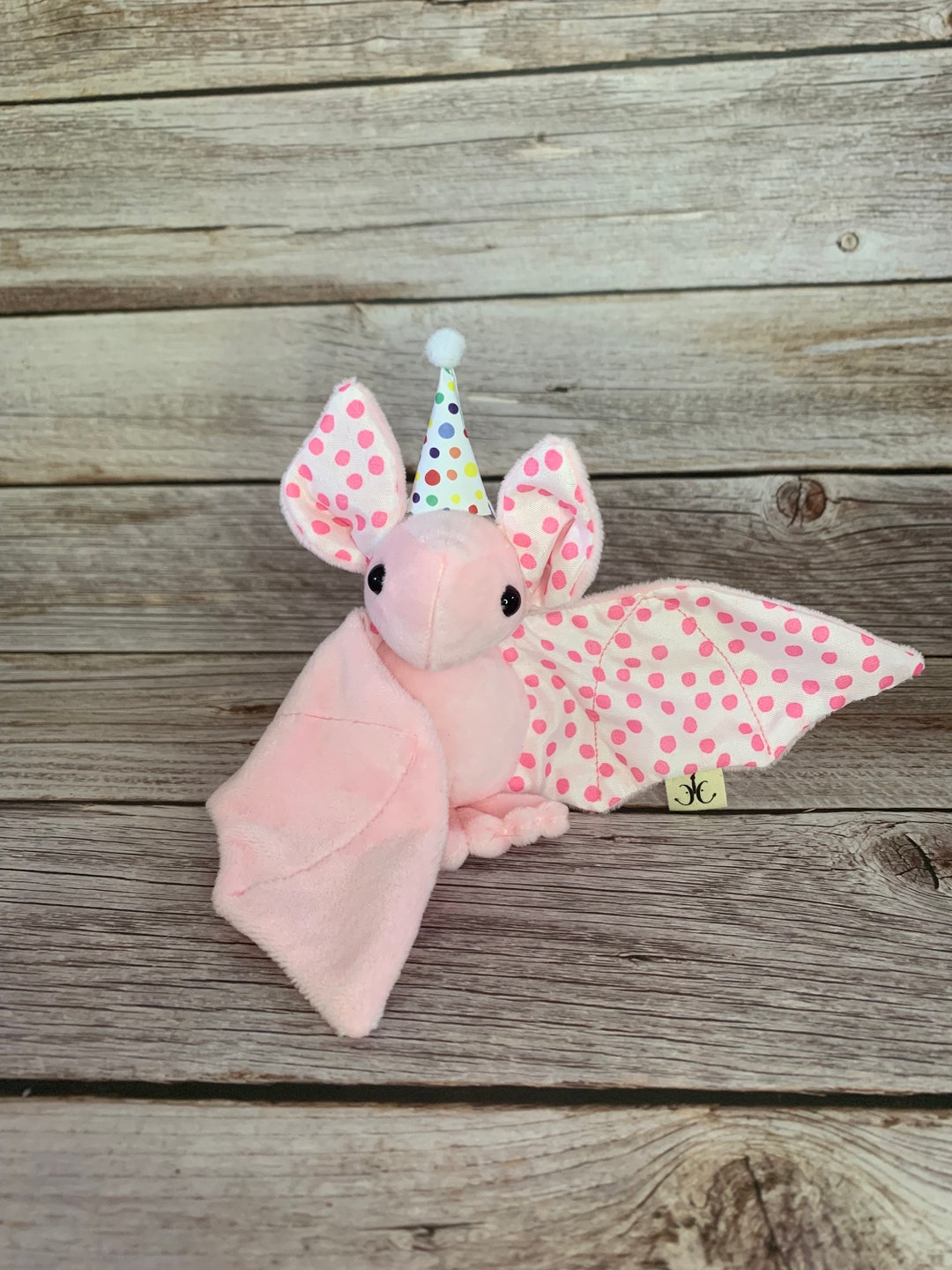 Cute Pink Bat, Handmade Plushie, Stuffed Animal, Toy, Collectible ...