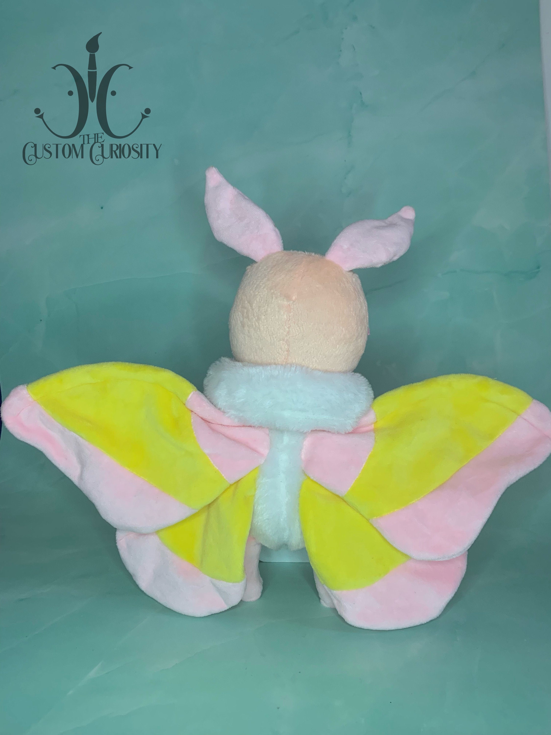 Rosy Maple Moth, Moth Plush, Handmade Plushie, Moth With Poseable Wings ...