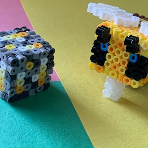 3d Perler Bead Minecraft Bee and Gold Ore - Etsy