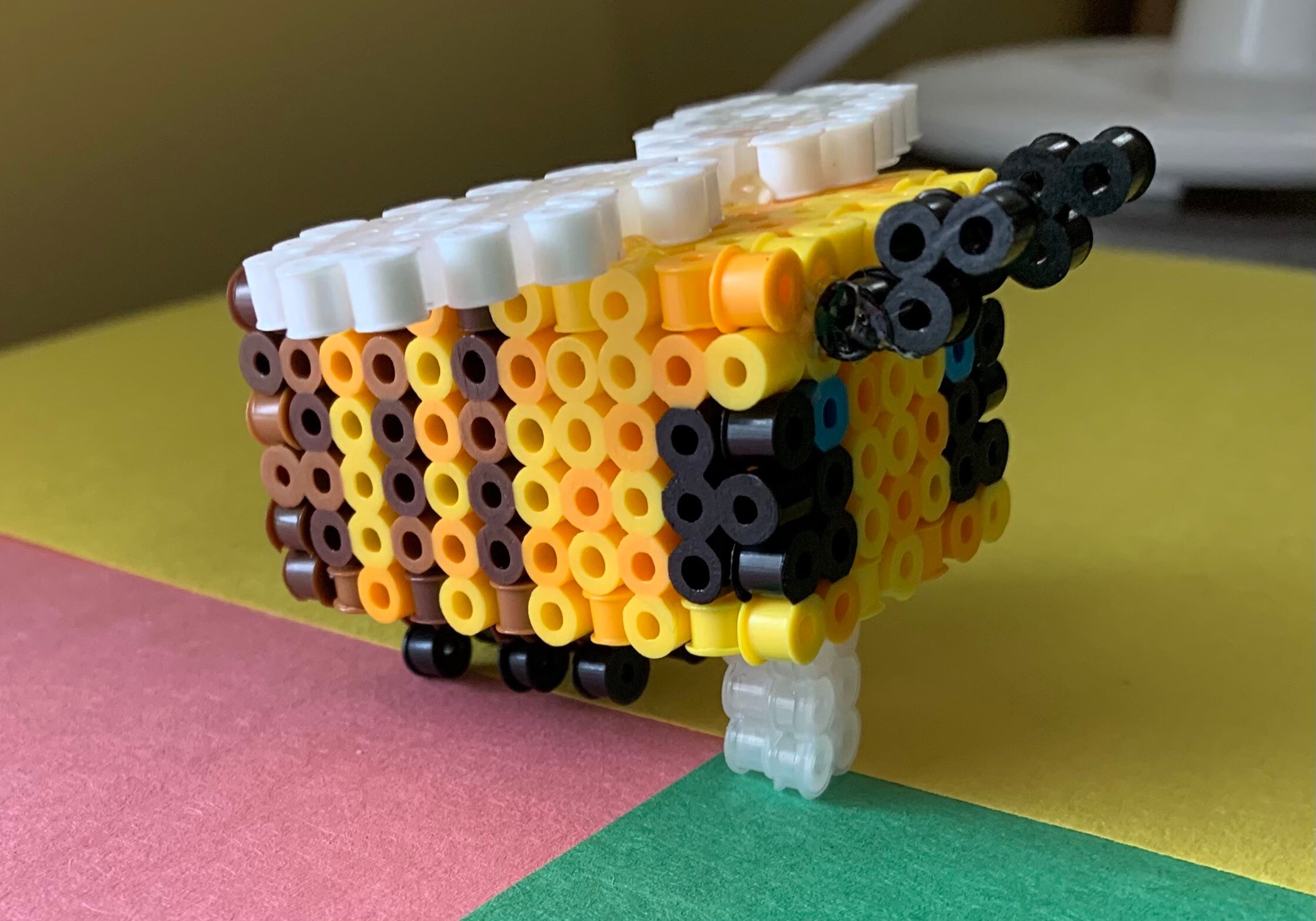 3d Perler Bead Minecraft Bee and Gold Ore - Etsy