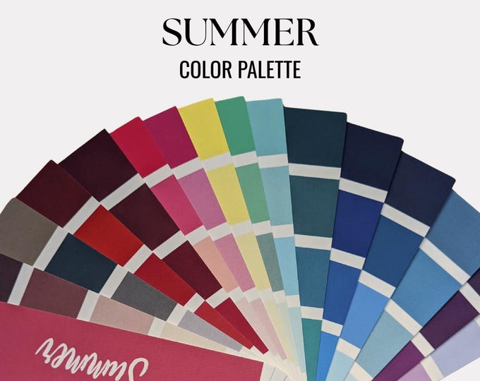 Color Analysis Summer Color Palette Fan - Etsy