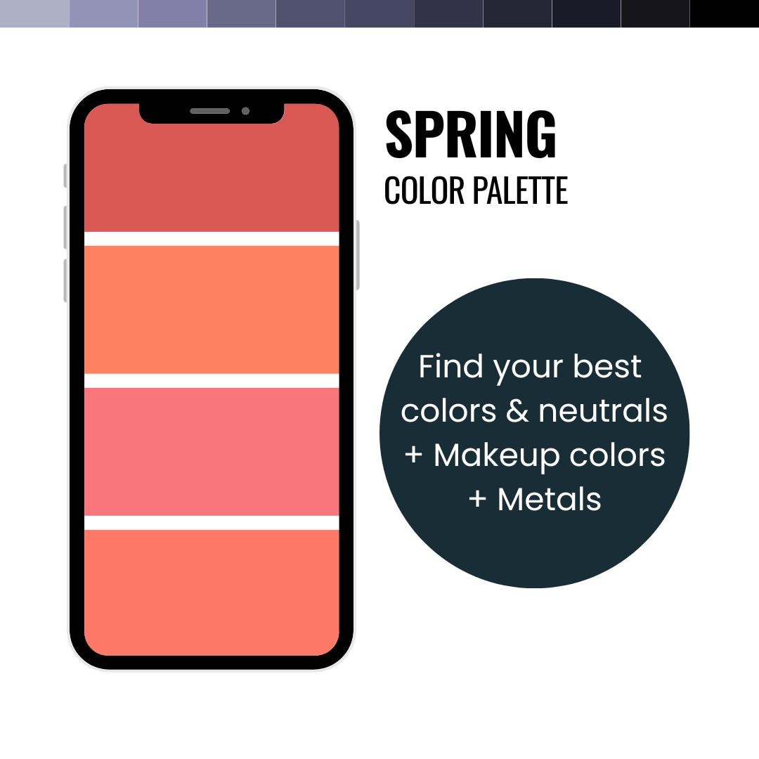 Spring Color Palette | Personal Color Analysis, Makeup Guide (PDF) - Etsy