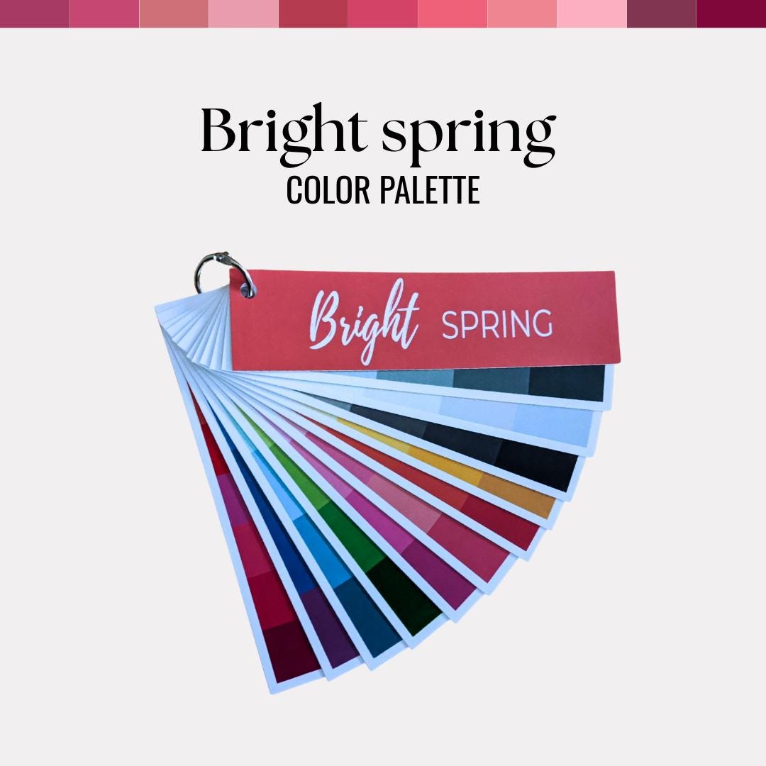 Bright Spring Color Palette Fan - Etsy