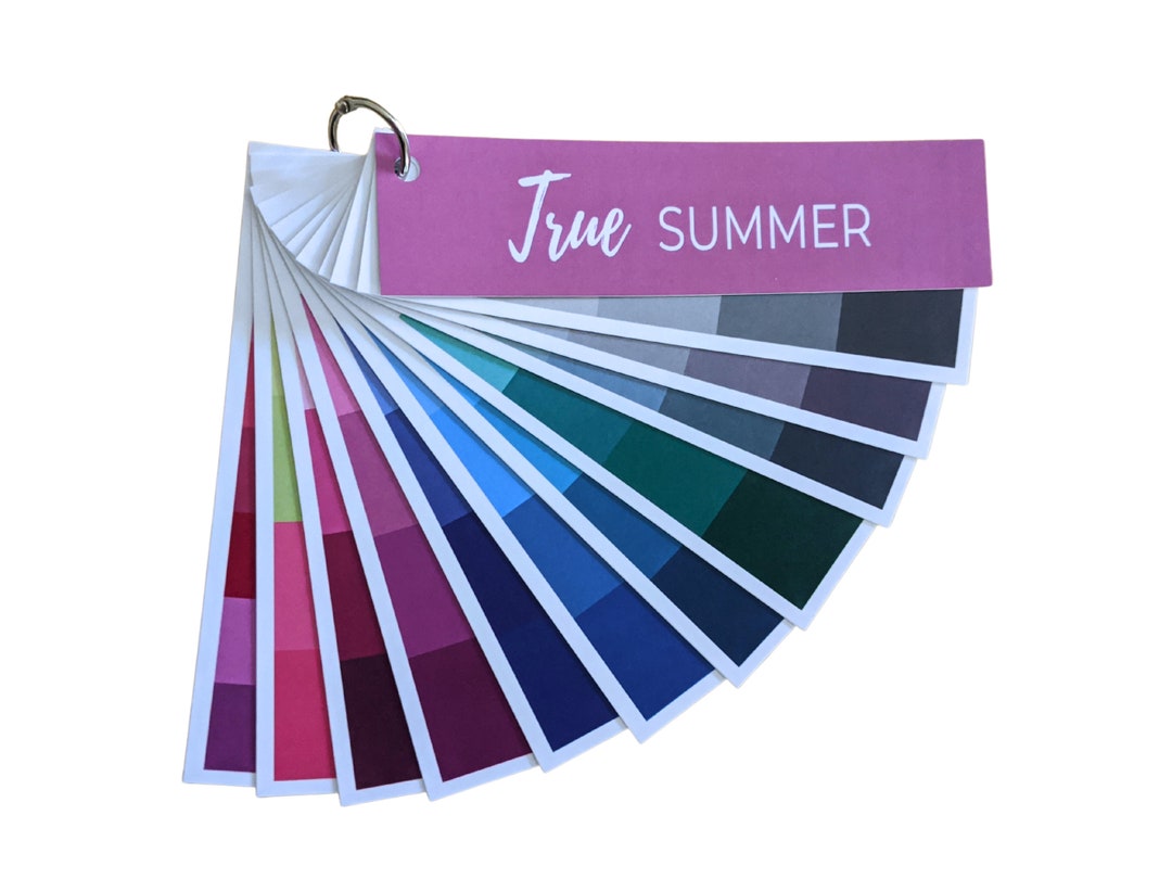 True Summer Color Palette Fan - Etsy