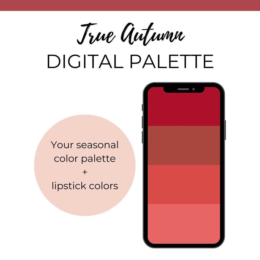 True Autumn Digital Color Palette Swatch Instant Download - Etsy