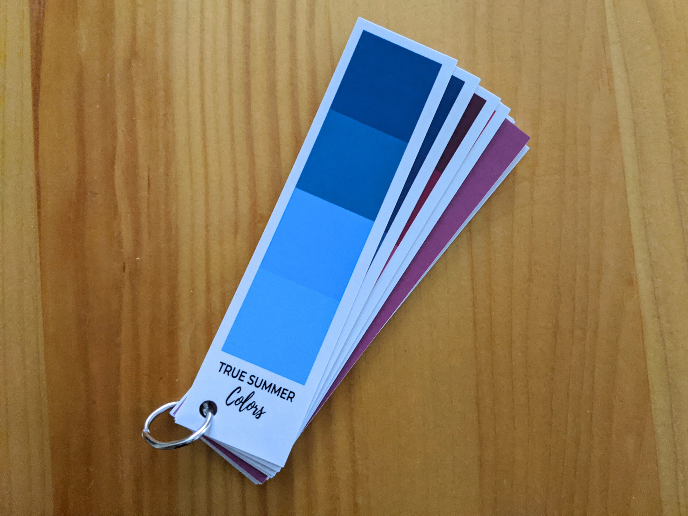 True Summer Color Palette Fan - Etsy