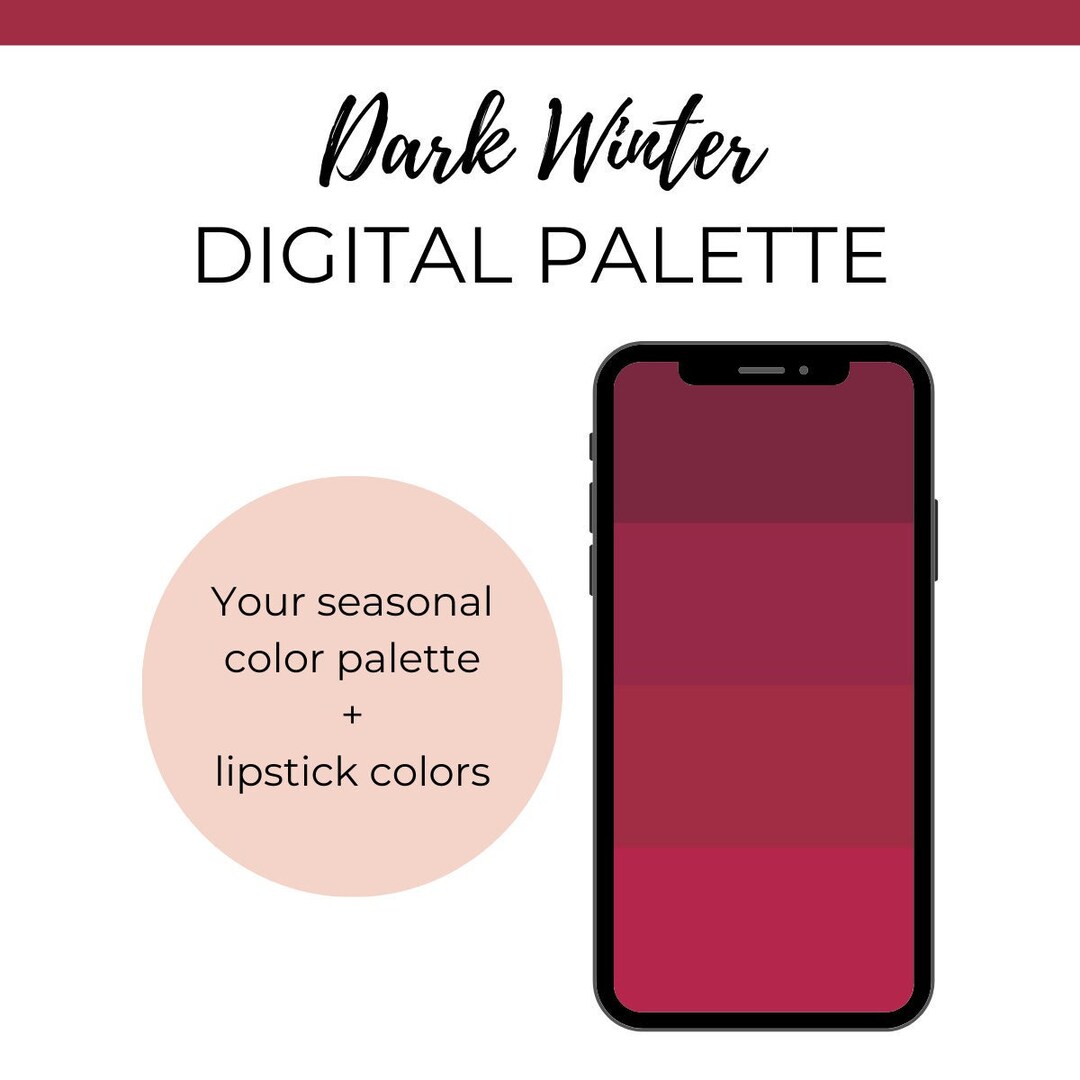 Dark Winter Digital Color Palette Swatch Instant Download - Etsy