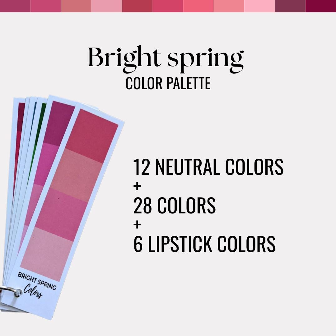 Bright Spring Color Palette Fan - Etsy
