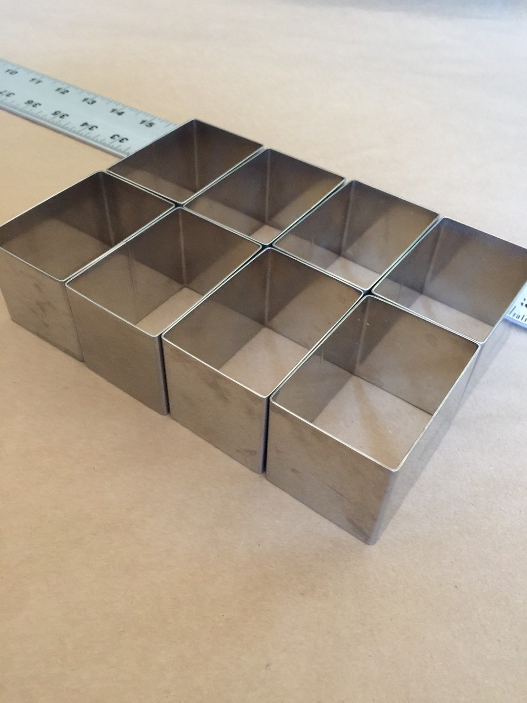 8 Stainless Steel Rectangular Dessert Collars by Ateco - Etsy