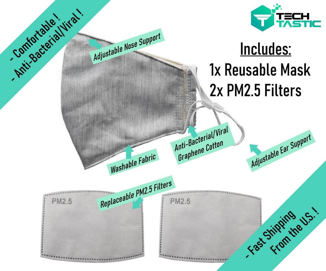 Nanotech Soft Comfortable Face Mask - Antibacterial - Adjustable Fit ...