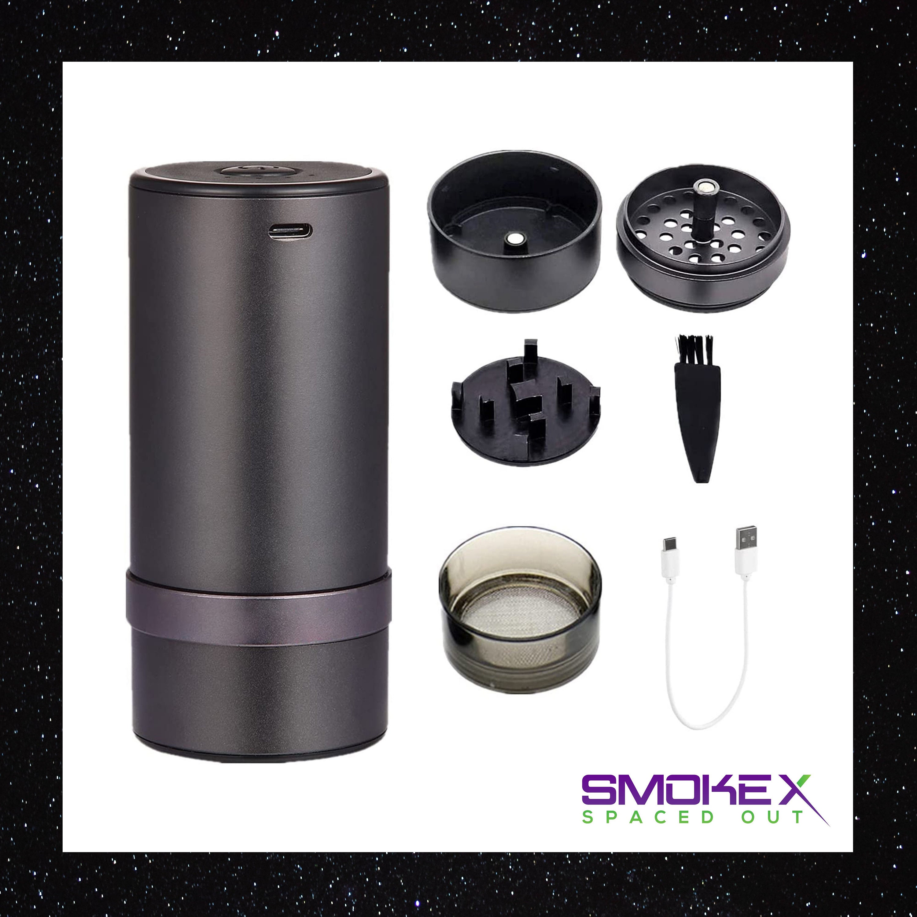 ELECTRIC HERB GRINDER Smokex Galactic Smart Grinder Rechargeable ...