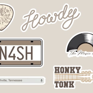Nashville Tennessee Sticker Pack - Etsy
